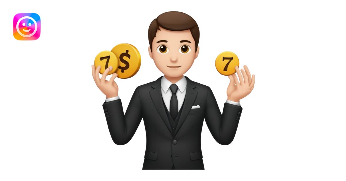 Homme tenant un 6 et un 7 emoji | AI Emoji Generator