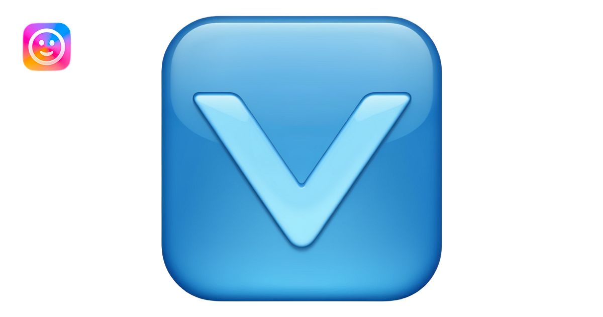 Blue tick mark emoji | AI Emoji Generator