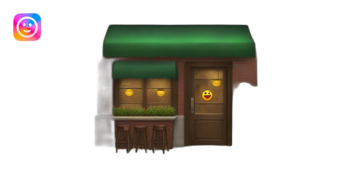 Outside of an Italian bar on the corner downtown Houston emoji | AI ...
