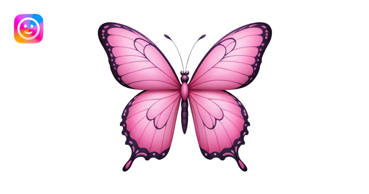 Pink butterfly emoji | AI Emoji Generator