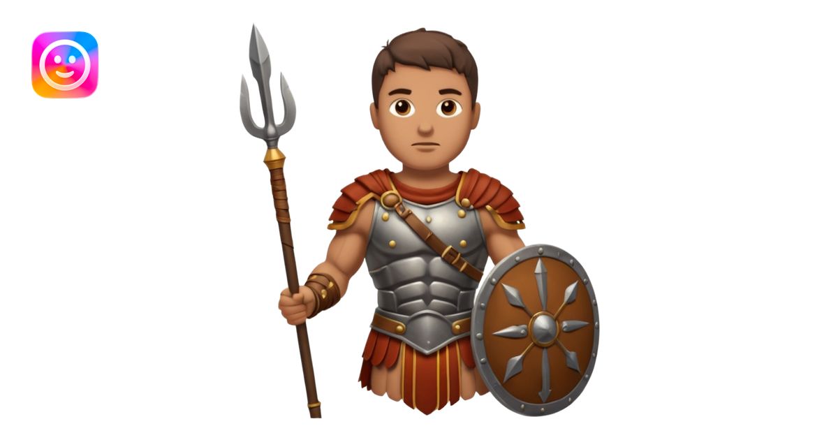 Roman Gladiator spear emoji | AI Emoji Generator