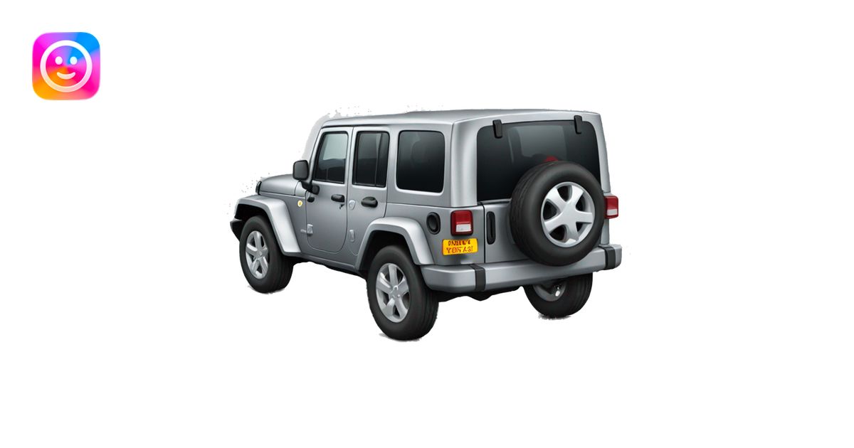 Silver jeep 4 doors emoji | AI Emoji Generator