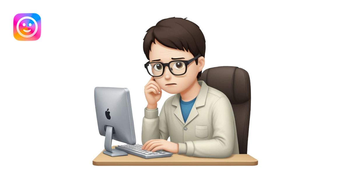a sick software engineer who s forced to work emoji | AI Emoji Generator