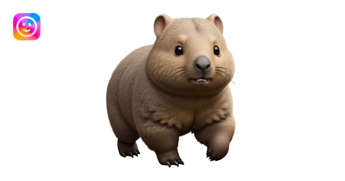 cinematic-wombat-realistic-full-body-waddling-emoji,-stout-muscular ...