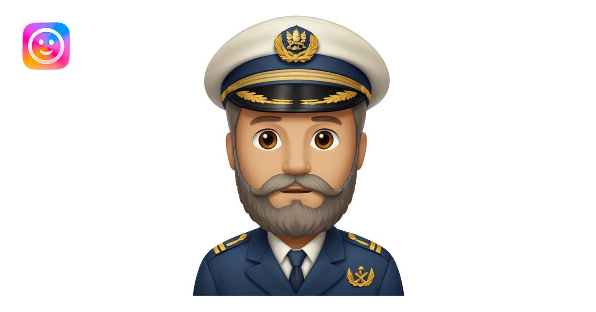ship captain bearded emoji | AI Emoji Generator