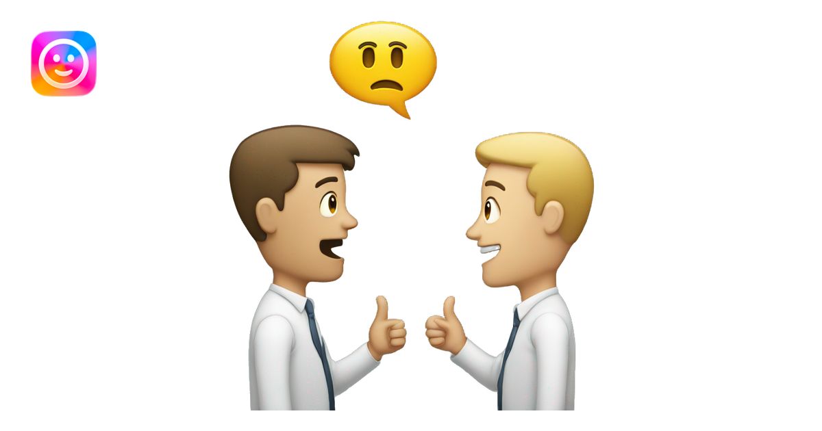 man talking with another man make speech bubble to indicate they are ...