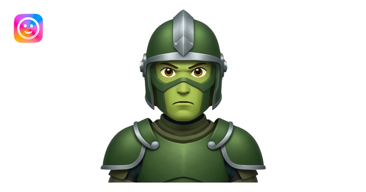 green Armored night guard emoji | AI Emoji Generator