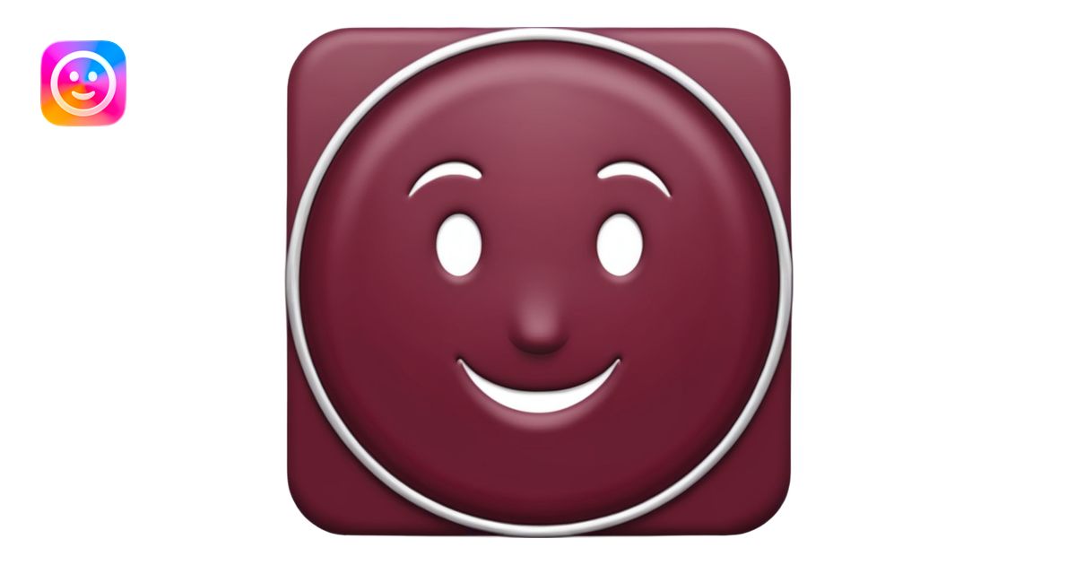 Maroon colored circle emoji | AI Emoji Generator