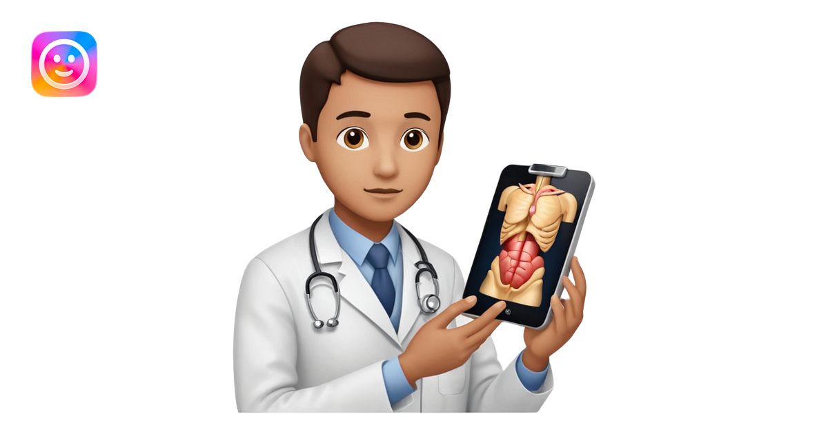 doctor seaing body scan image emoji | AI Emoji Generator