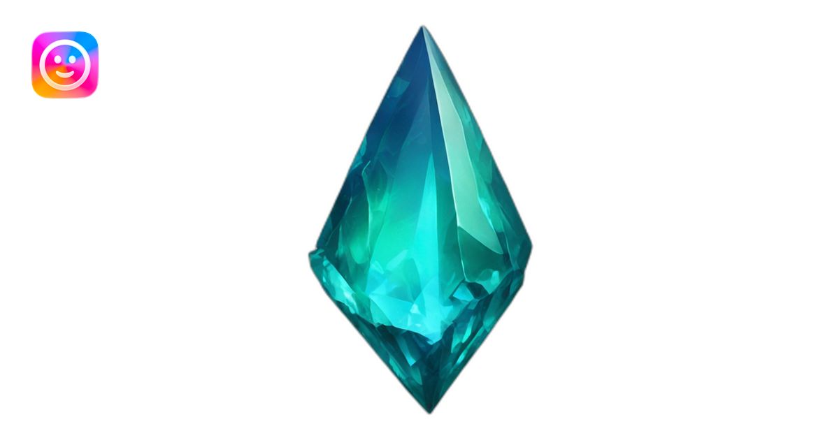blue emerald shard emoji | AI Emoji Generator