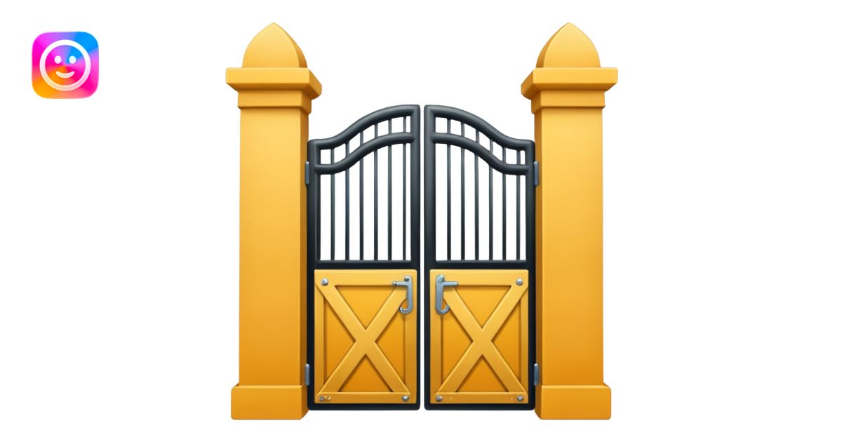 entry and exit through the gate emoji | AI Emoji Generator