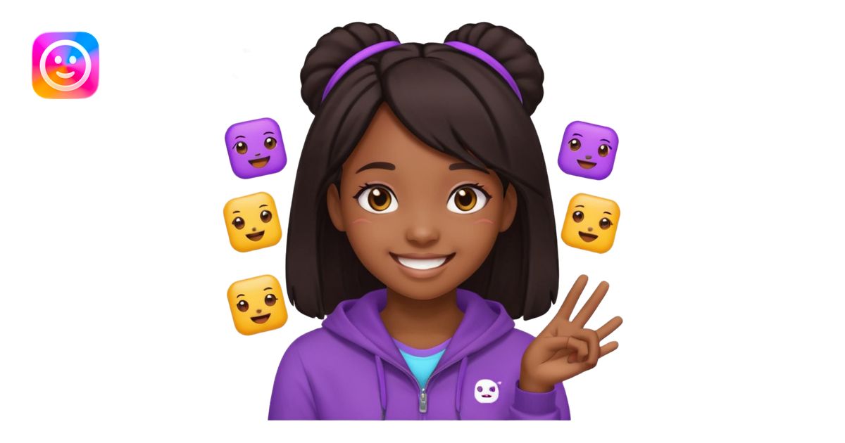TWITCH EMOTES KAWAII BLACK GIRL emoji | AI Emoji Generator