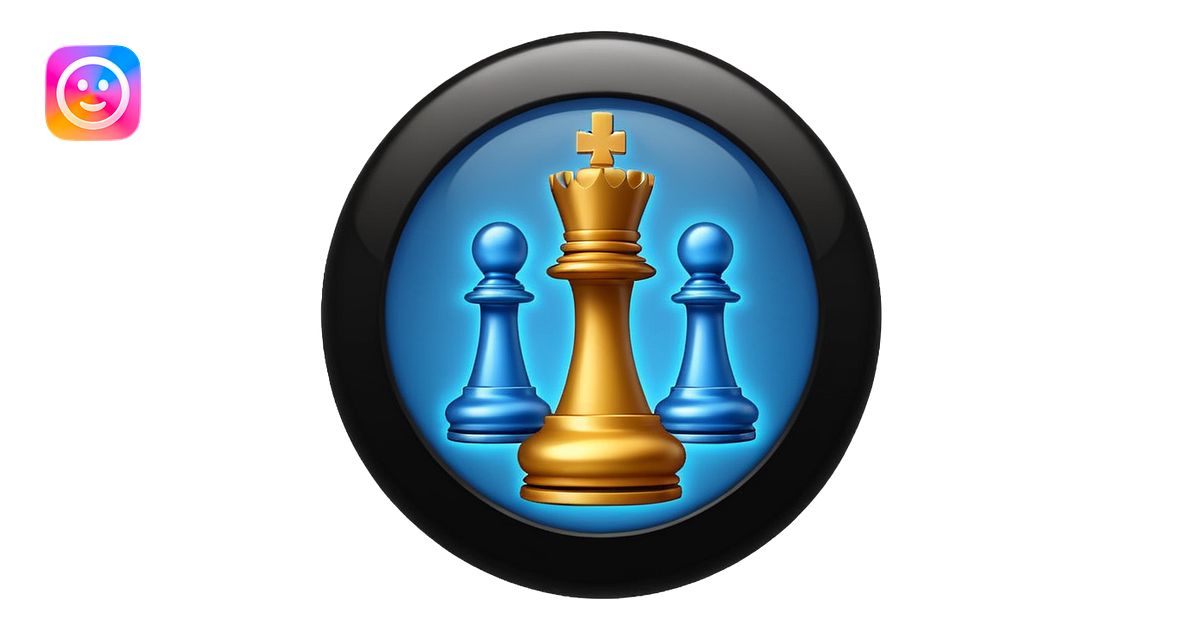 Chess brillent move emoji in blue colour emoji | AI Emoji Generator