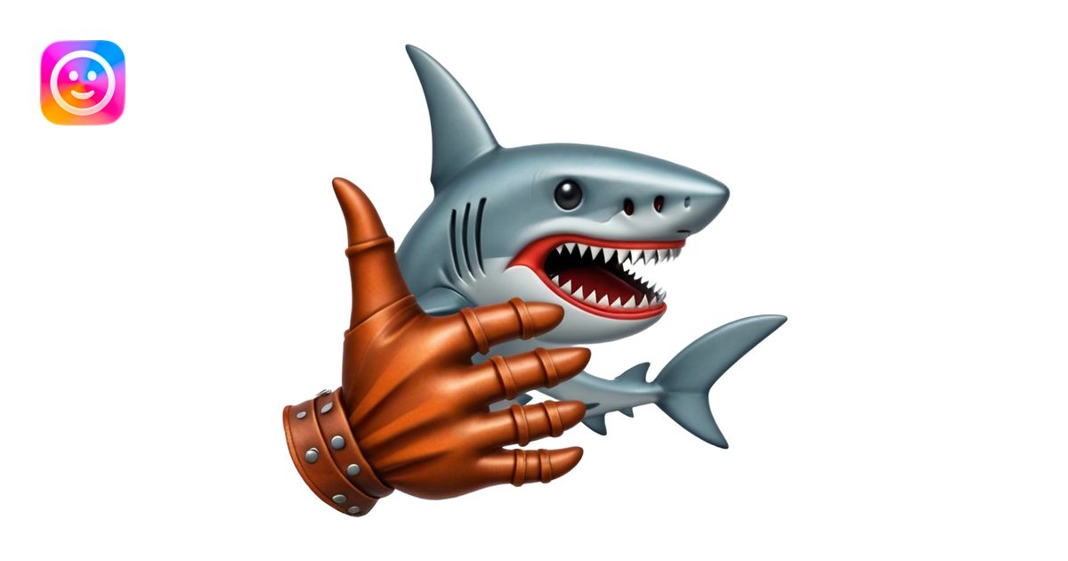 Freddy Krueger shark finger glove emoji | AI Emoji Generator