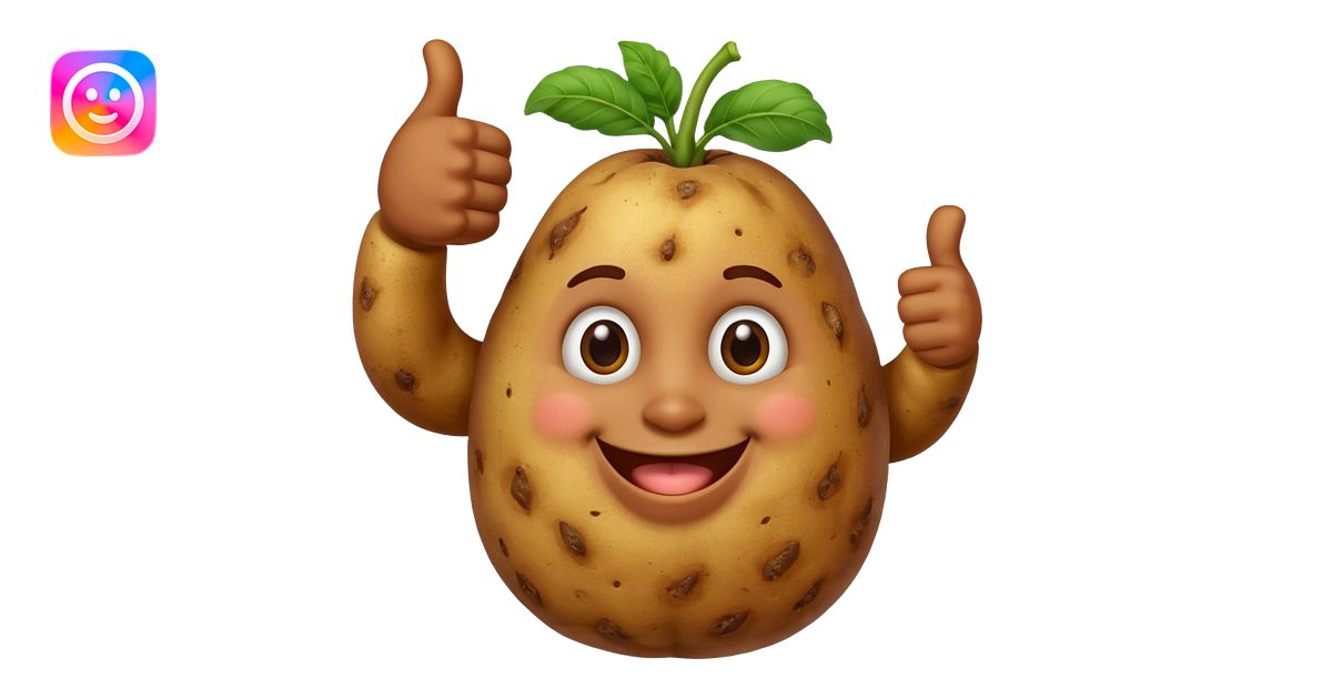 potato doing thumbs up emoji | AI Emoji Generator