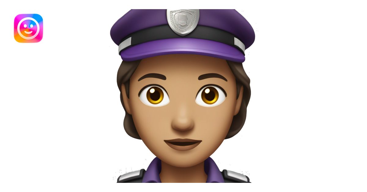 Security guard, woman, dark hair, light brown skin, purple hair, no hat ...