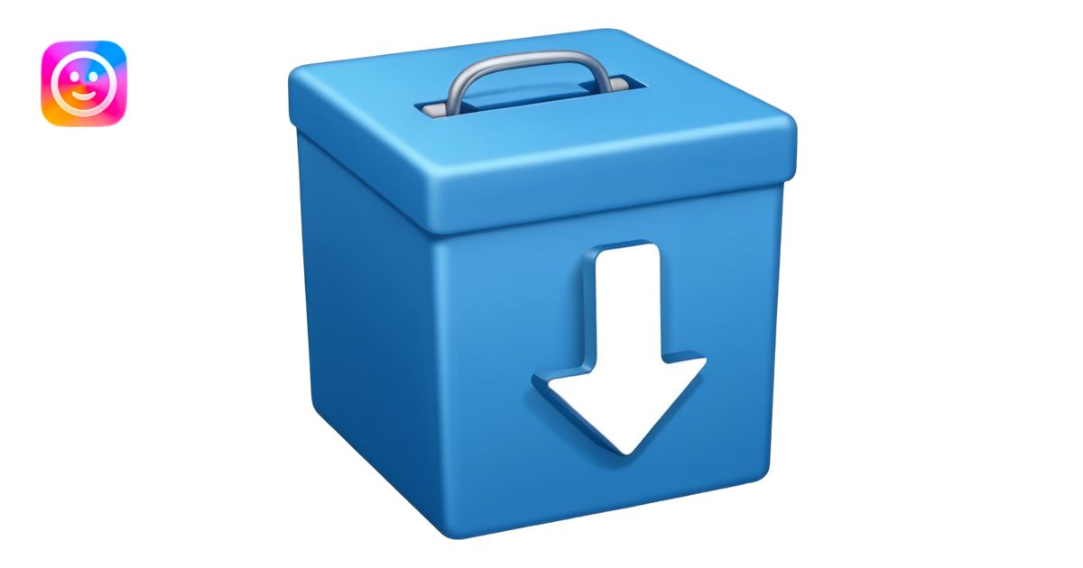 Blue box with a blue check in side emoji | AI Emoji Generator