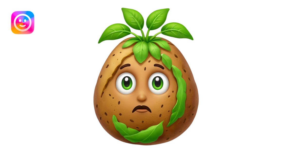 Confused Potato emoji | AI Emoji Generator