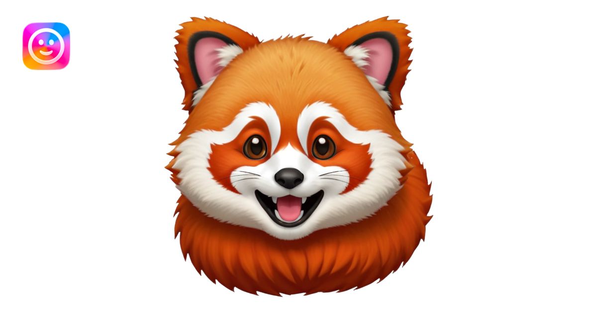 Red panda Laughing emoji | AI Emoji Generator