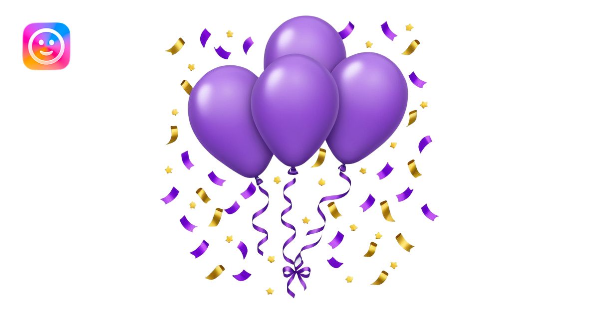 party decor lilac emoji | AI Emoji Generator