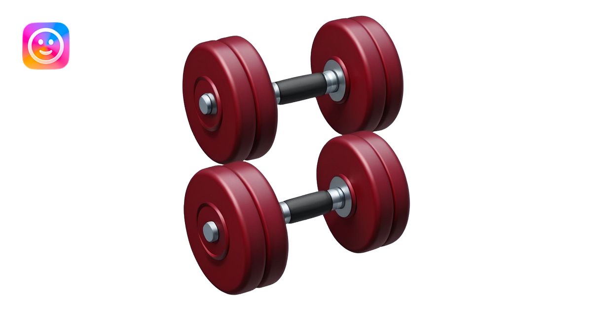 sticker de una pesa pequeña de color vino oscuro con rojo carmesí en ...