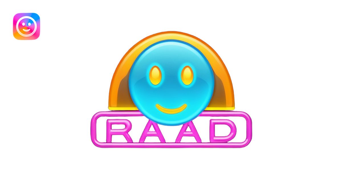 a neon sign that says RAID emoji | AI Emoji Generator