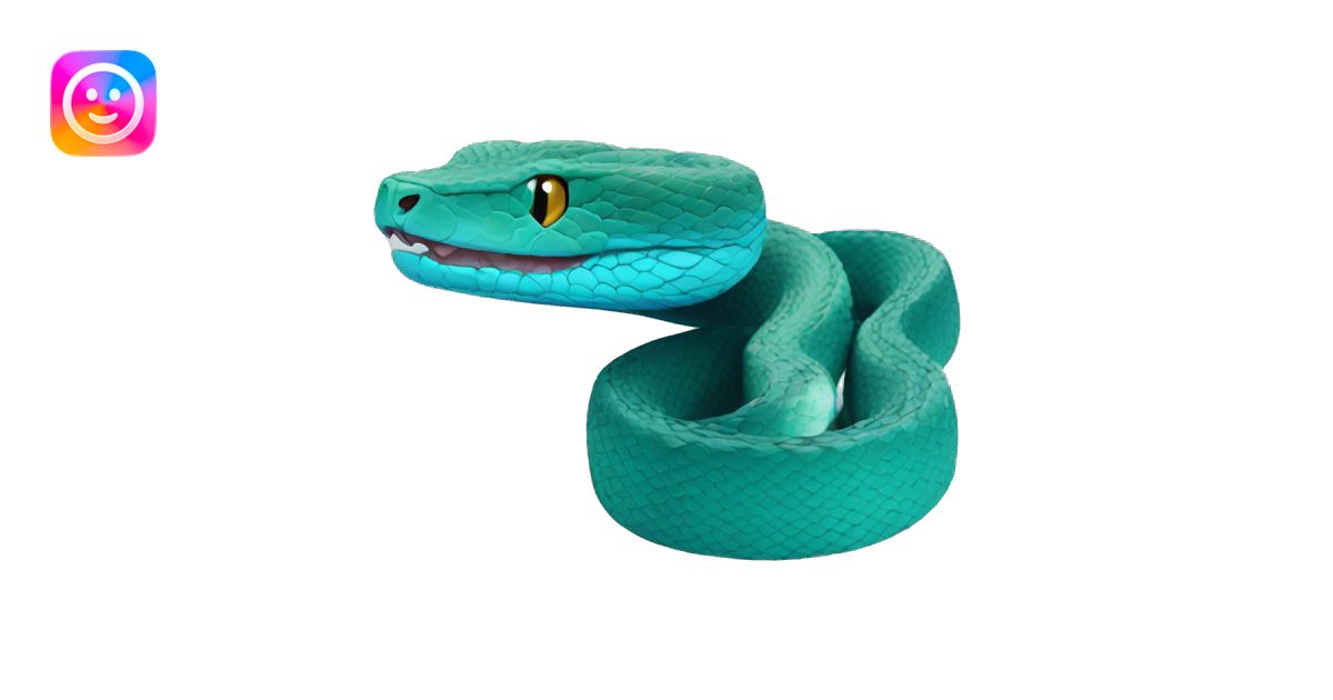 Blue Pit viper emoji | AI Emoji Generator