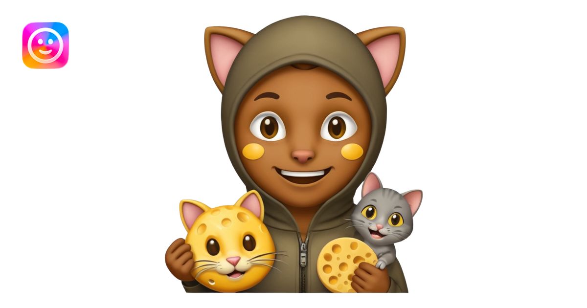 robber emoji with money cheese cat with rat emoji | AI Emoji Generator