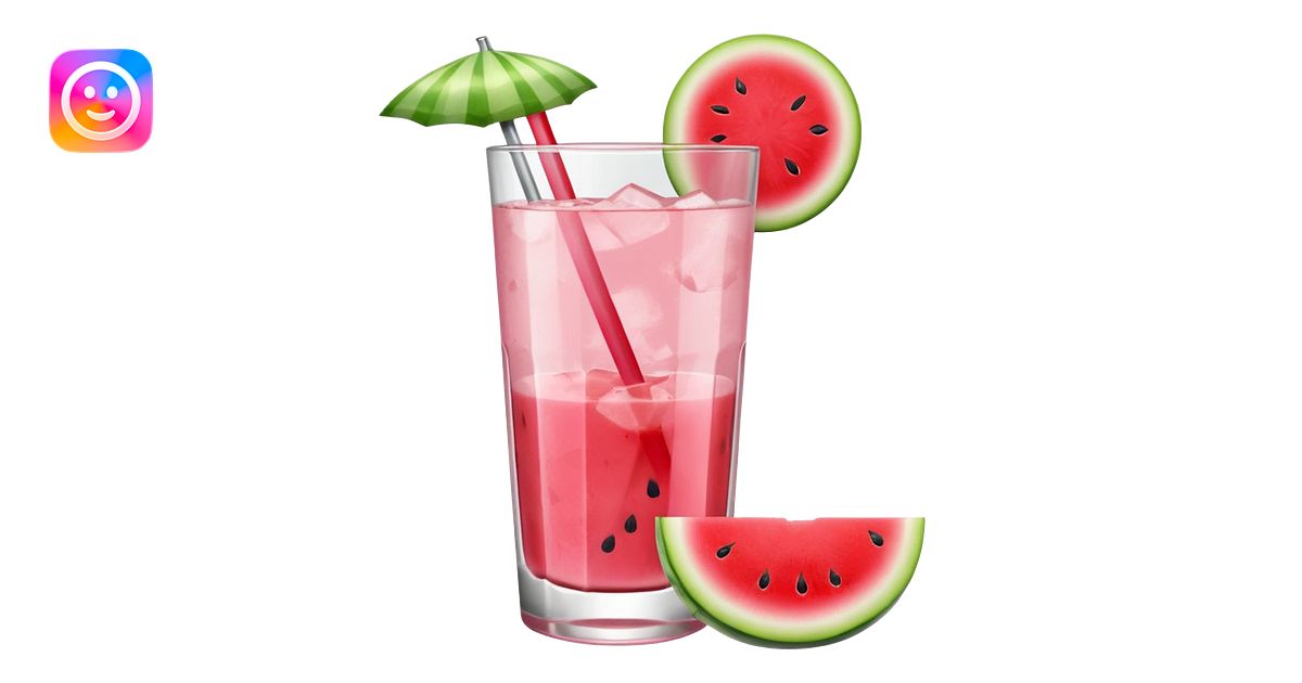 very light pink lemonade in glass with chunk of watermelon on rim no ...