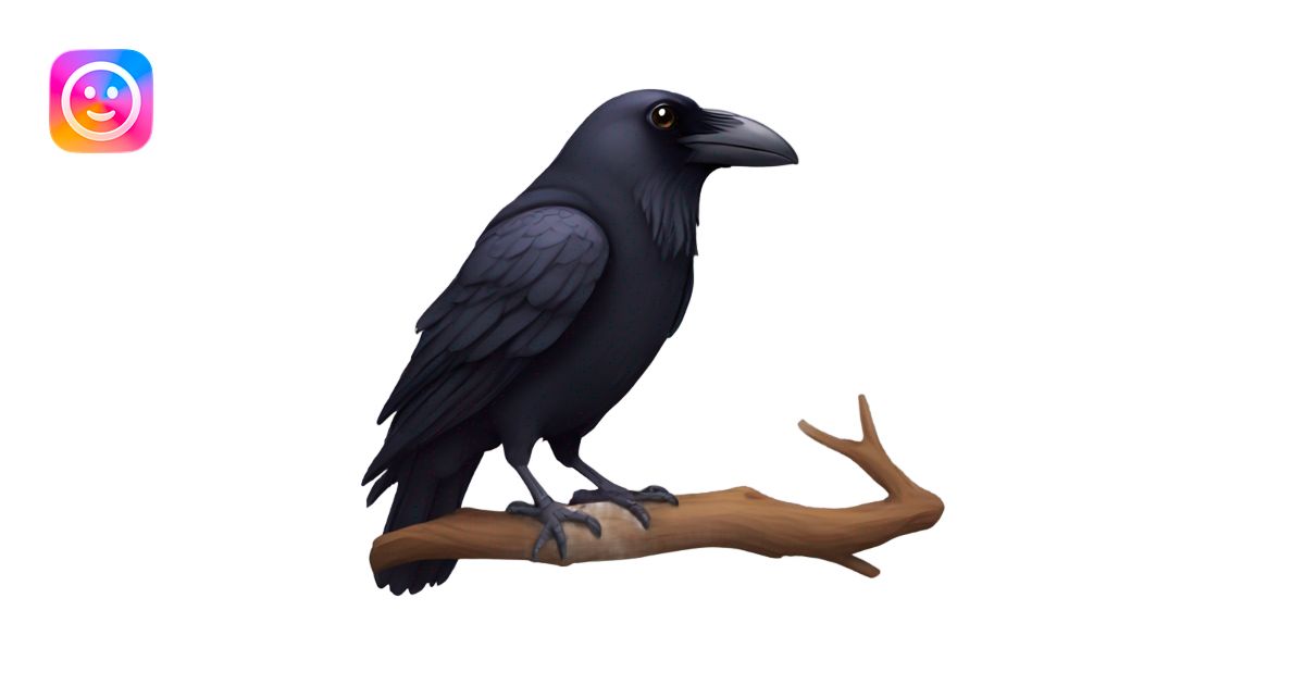Sad Raven emoji | AI Emoji Generator