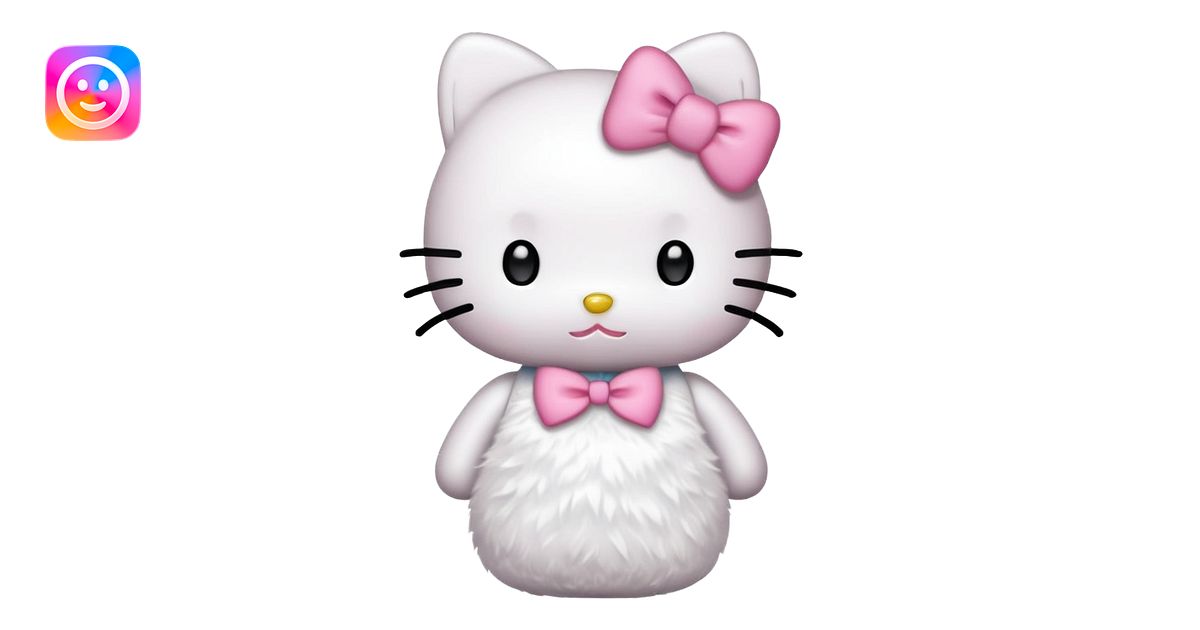 Hello Kitty in stehen emoji | AI Emoji Generator