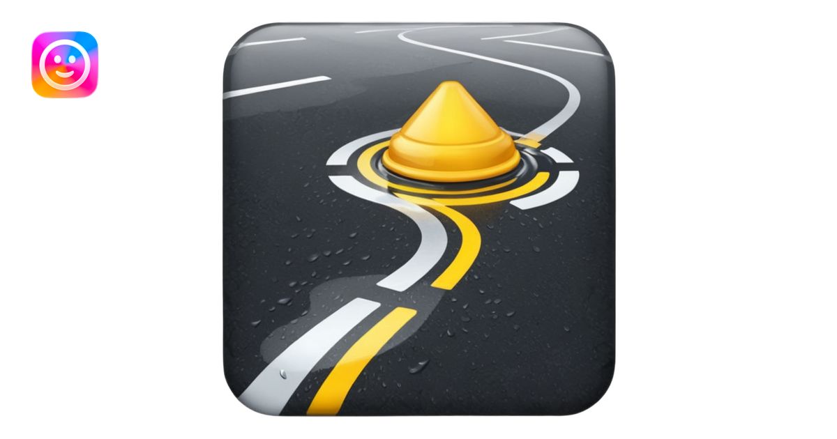 slippery road emoji | AI Emoji Generator