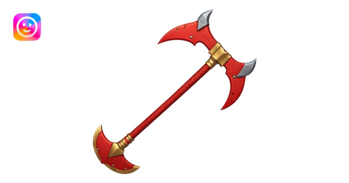 Ares battle axe object icon, ancient Greek war god axe, double-bladed ...