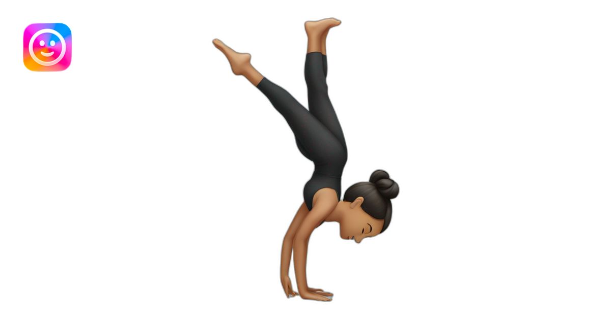 A girl who is doing a handstand emoji | AI Emoji Generator