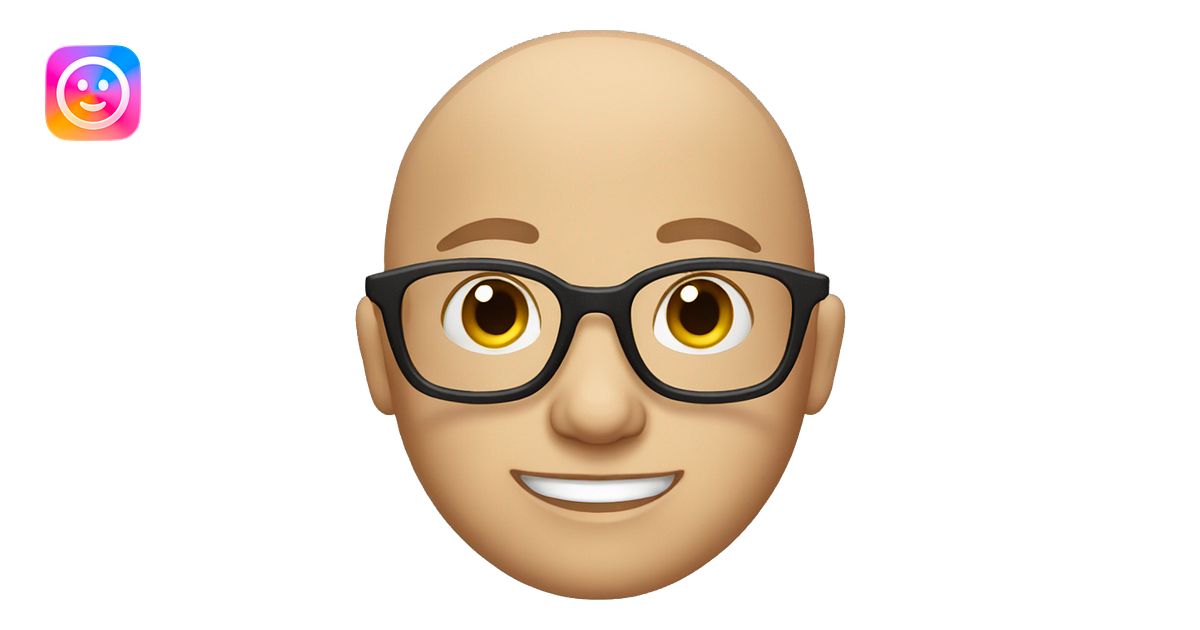 bald boy in glasses emoji | AI Emoji Generator