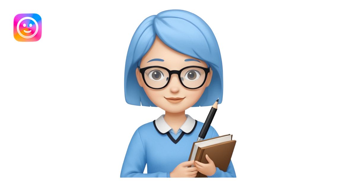 A smart and cute girl with short hair, wearing sky blue clothes, I hold ...