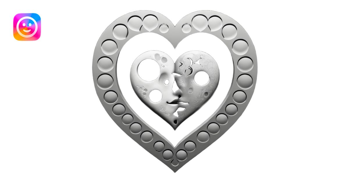 heart with gothic moon phases emoji | AI Emoji Generator