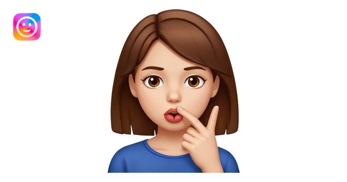 fille doigt dans la bouche chipie emoji | AI Emoji Generator