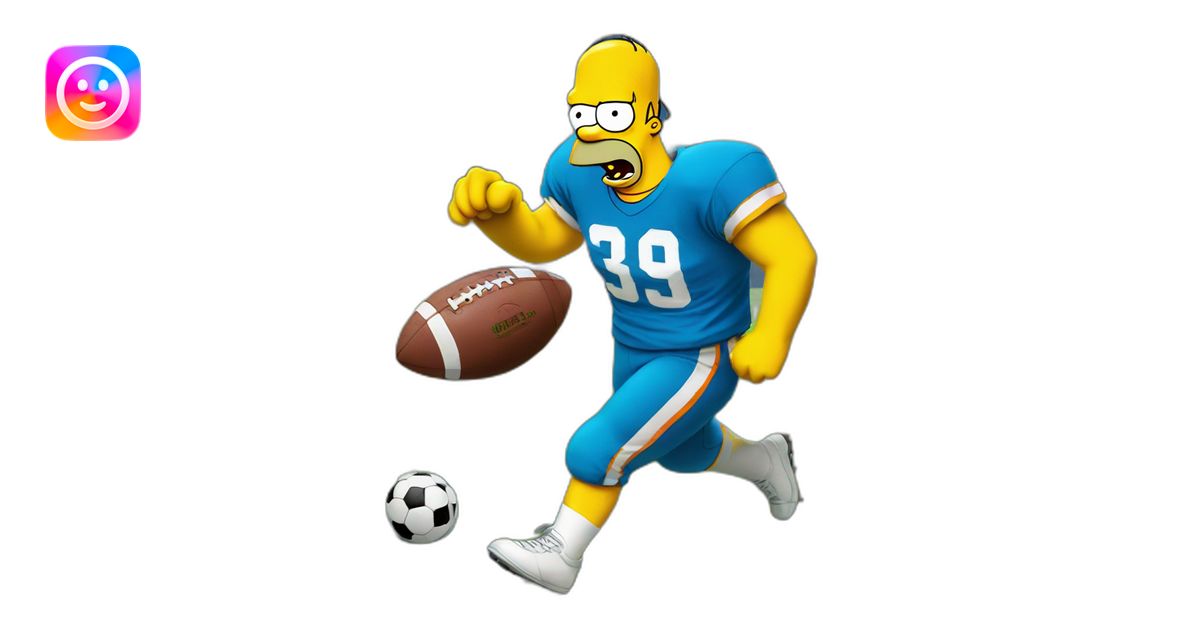 homer simpson playing football emoji | AI Emoji Generator