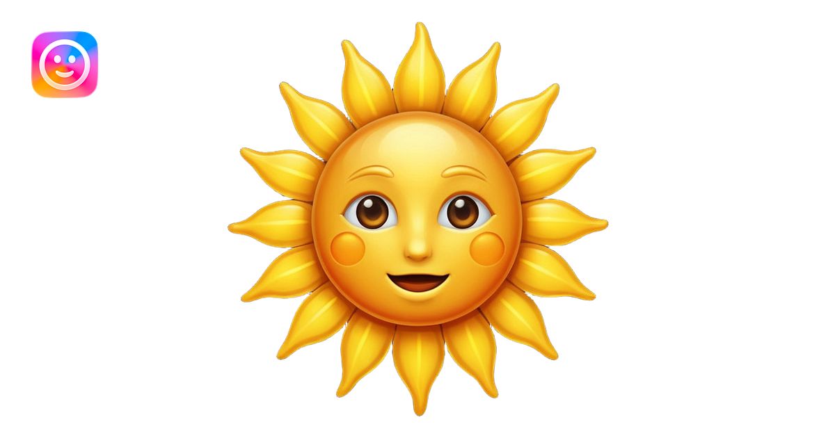 realistic shiny sun emoji | AI Emoji Generator