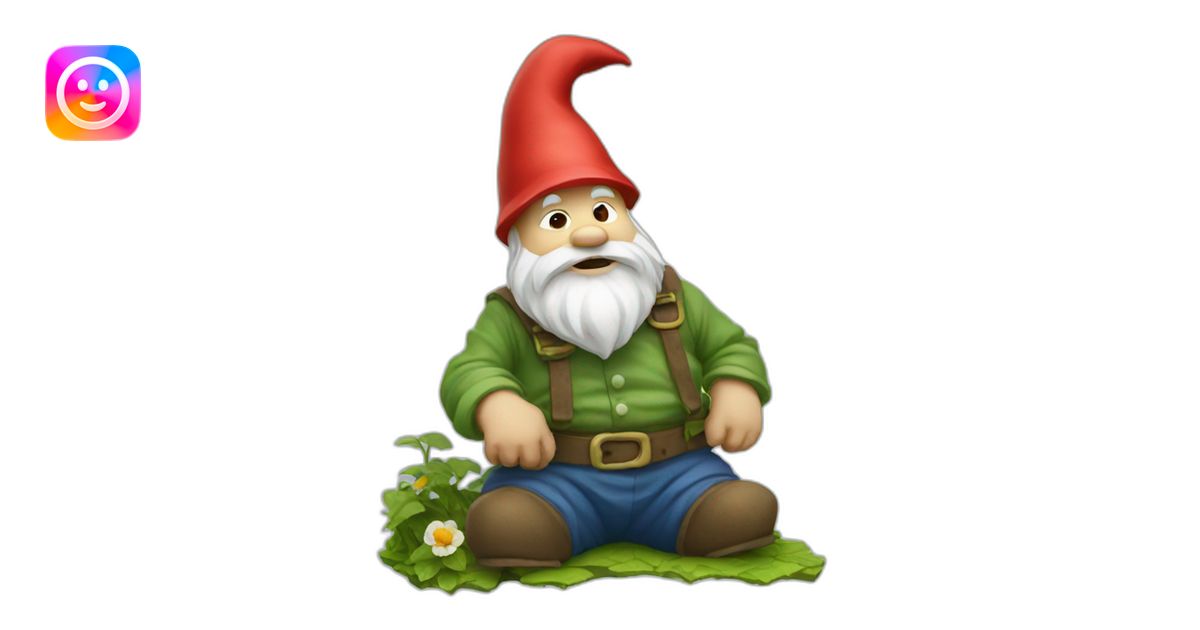 broken garden gnome emoji | AI Emoji Generator