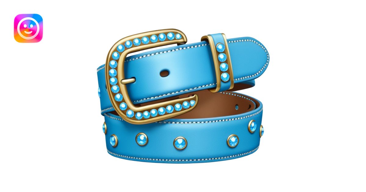 a bedazzled sky blue belt emoji | AI Emoji Generator