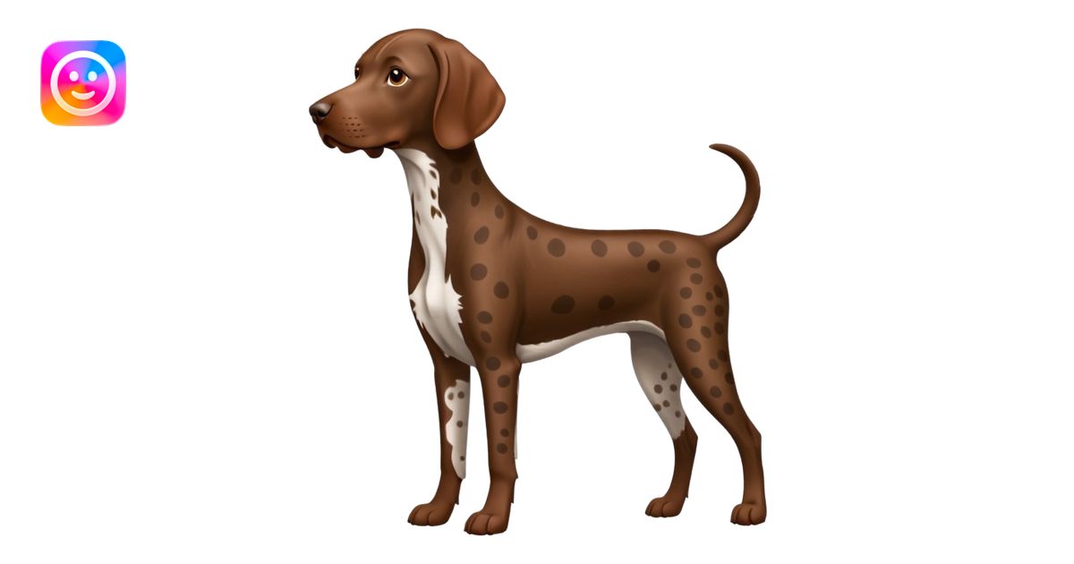 orange spotted german short haired pointer emoji | AI Emoji Generator