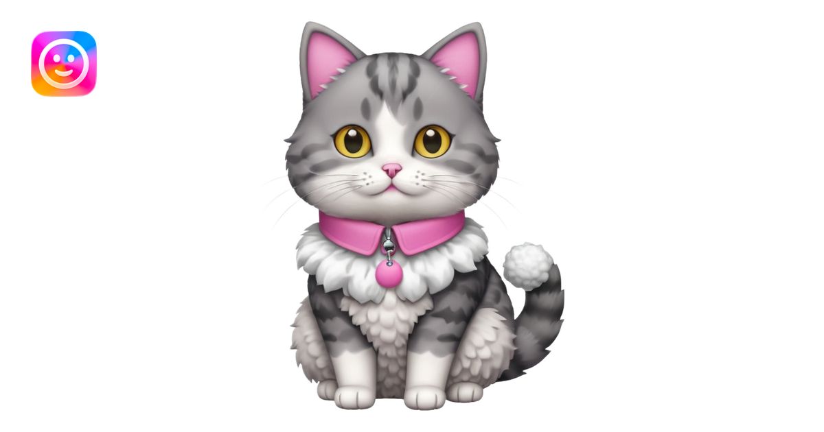 a full body of cute cat with puffer emoji | AI Emoji Generator