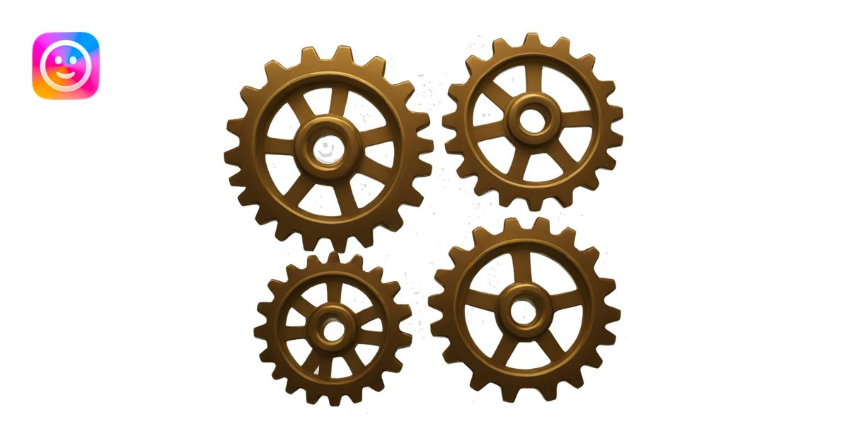 different sizes of cog wheels emoji | AI Emoji Generator