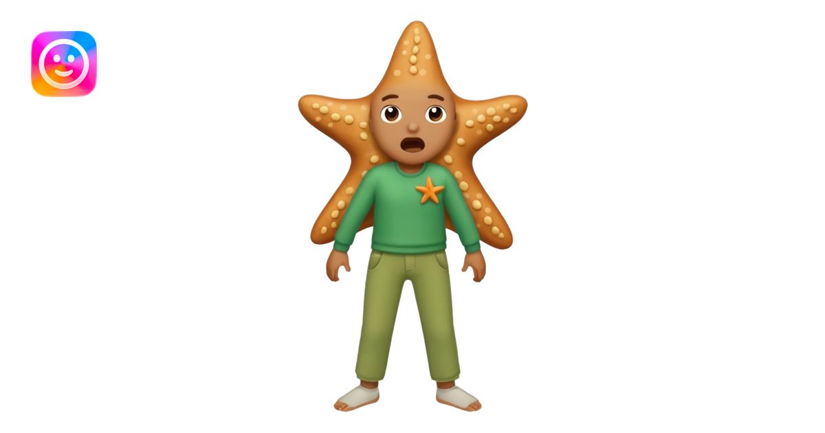 Give me a picture of an animated talking starfish that coughs, give me ...