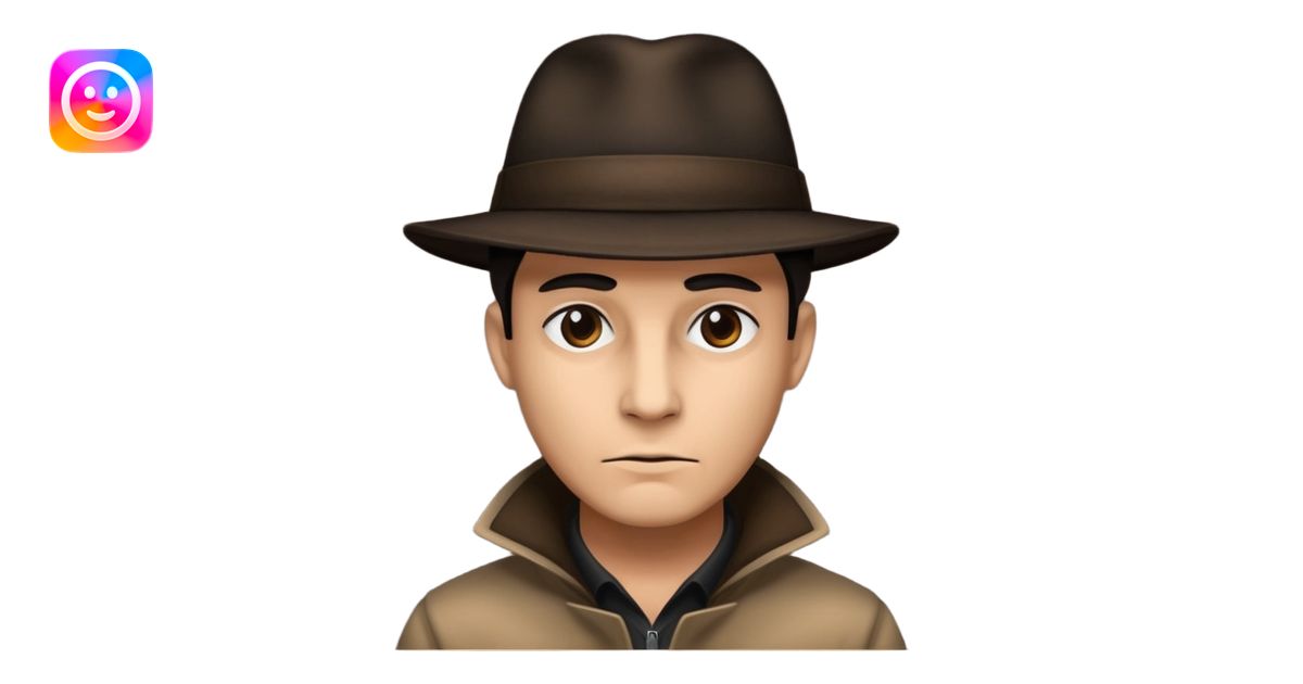 Make a mysterious guy with a hat and he's in the shadow emoji | AI ...