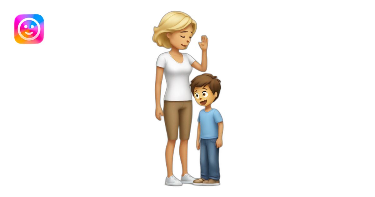 mom slaps her son emoji | AI Emoji Generator