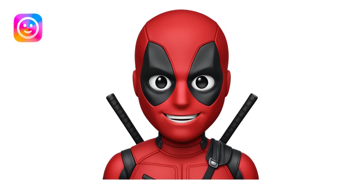 Deadpool solo la cara como emoji emoji | AI Emoji Generator