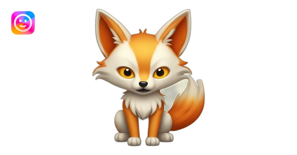 Kitsune-fox-with-nine-tails emoji | AI Emoji Generator